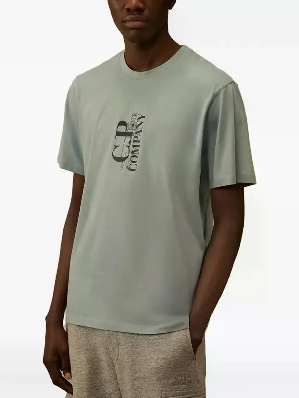 C.P. COMPANY 30/1 Jersey Short-sleeve Printed T-shirt - Blue