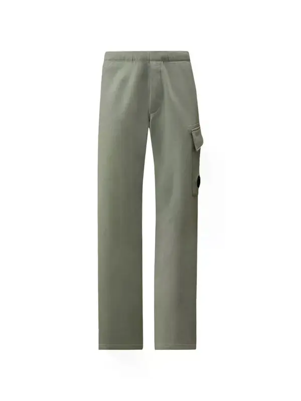 C.P. COMPANY Diagonal-raised Fleece Cargo-pocket Cotton Track Pants - Blue