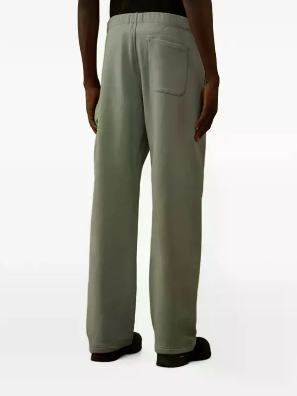 C.P. COMPANY Diagonal-raised Fleece Cargo-pocket Cotton Track Pants - Blue