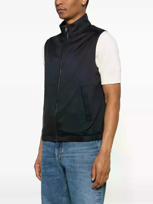 Canali Zip Sleeveless Gilet