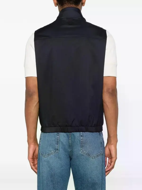 Canali Zip Sleeveless Gilet