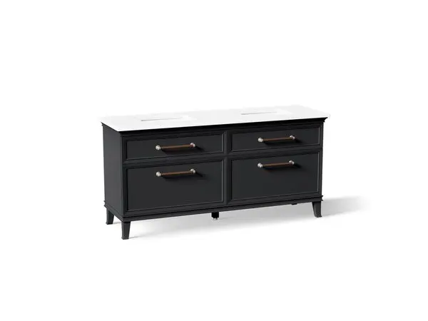 KOHLER Artifacts 72" Bathroom Vanity Cabinet With Sinks And Quartz Top
