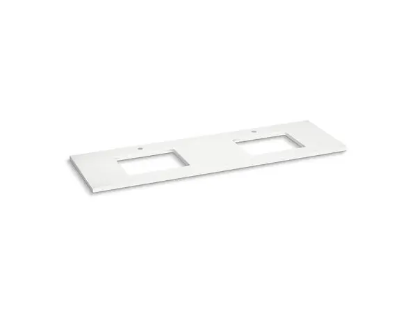 KOHLER Silestone 73" Quartz Vanity Top With Two Rectangular Cutouts - Miami White