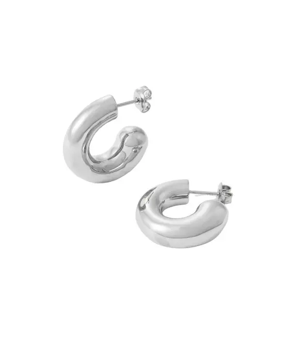 Lié Studio The Rose Hoop Earrings - Silver