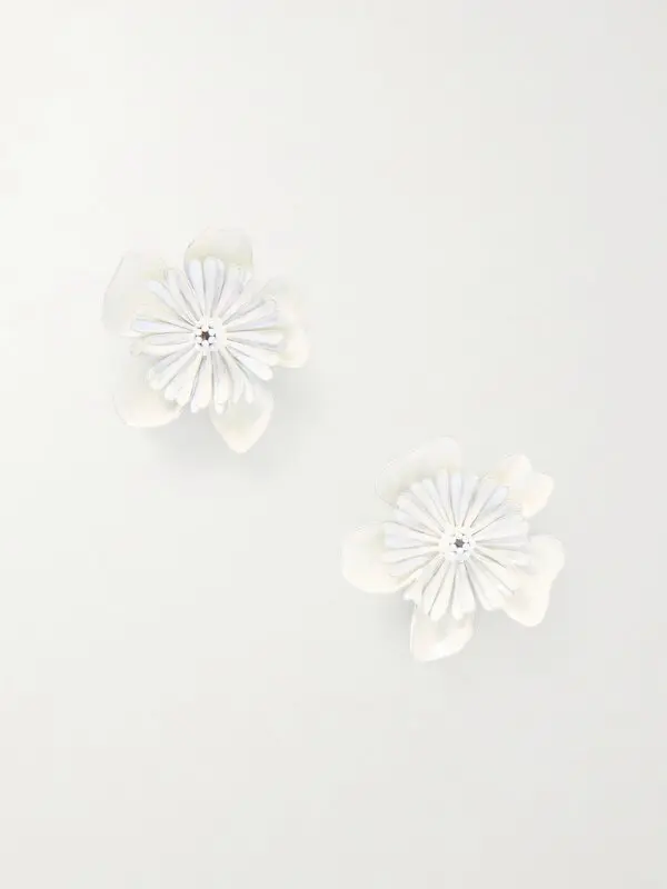 Chloé Oversized Resin Clip-on Earrings - White