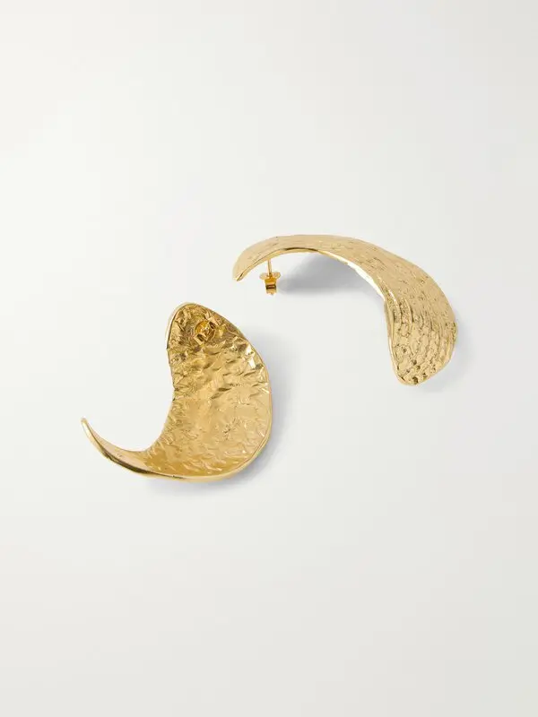 YSSO Plated Bronze Shell Earrings