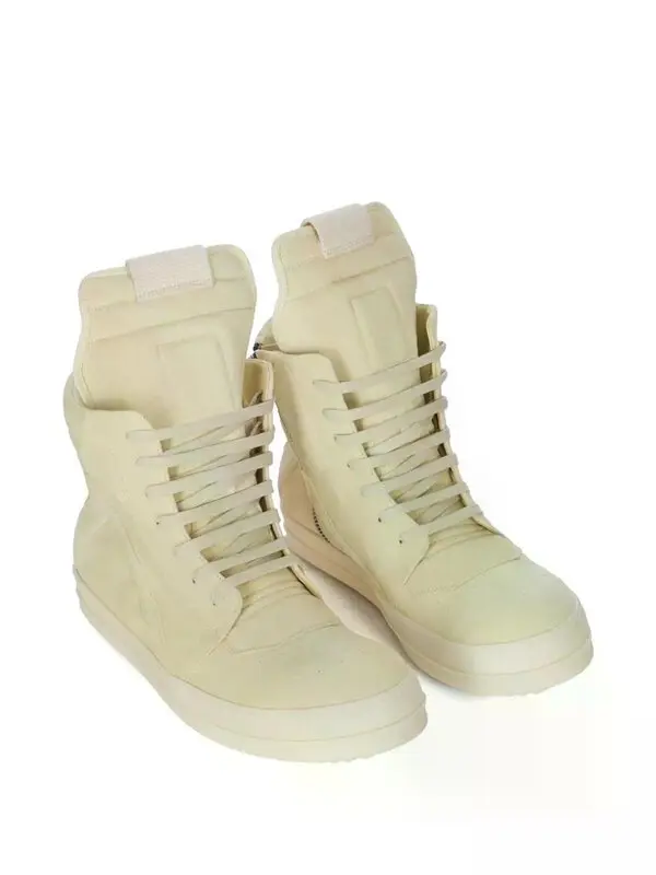 Rick Owens Geobasket Leather Sneakers - Neutrals