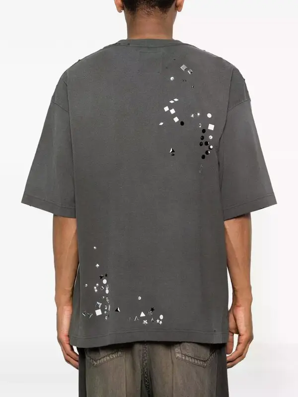 Mihara Yasuhiro Sticker-embellished T-shirt