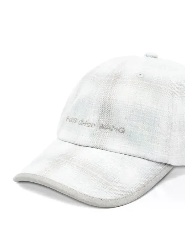 FENG CHEN WANG Checked Baseball Cap