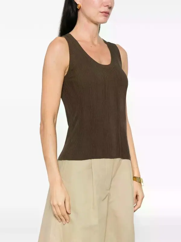 Max Mara Ribbed Tank Top - Brown