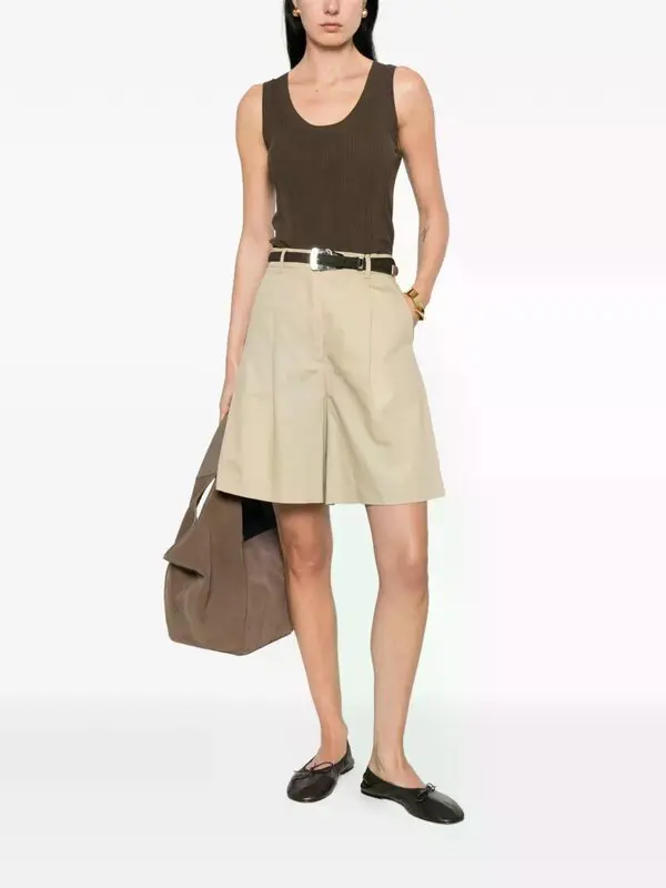 Max Mara Cuba Pleated Bermuda Shorts