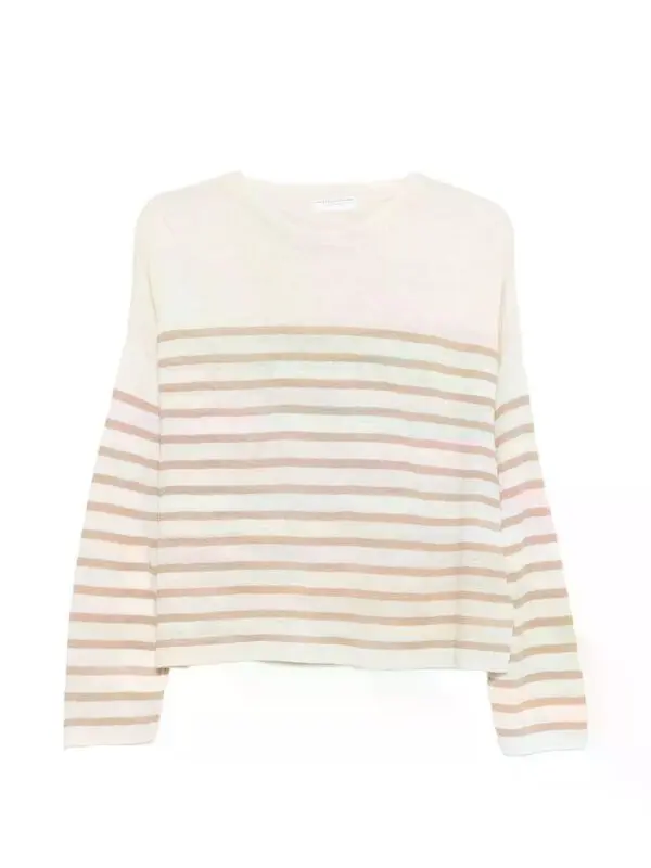 Majestic Filatures Striped Linen Sweater