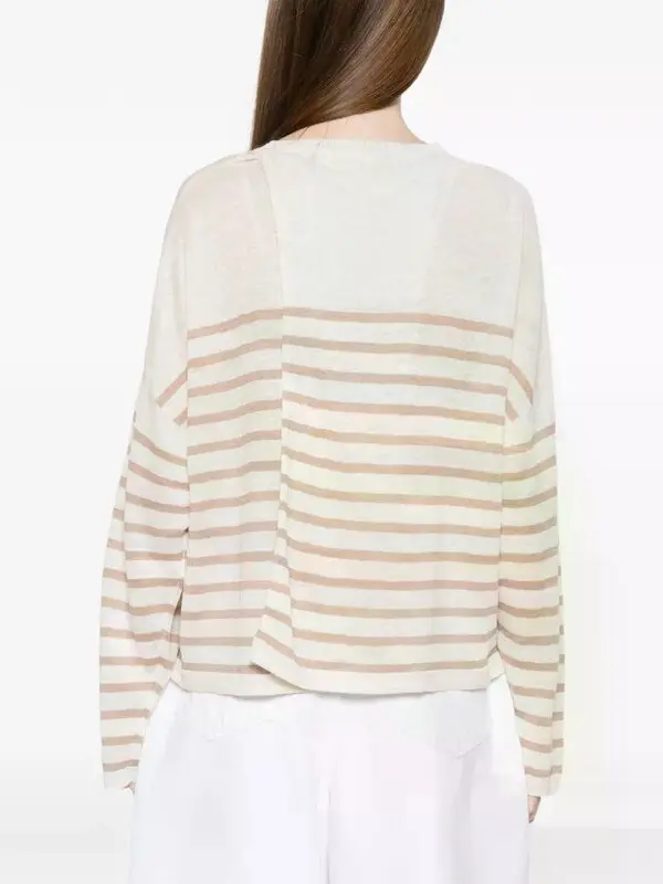 Majestic Filatures Striped Linen Sweater