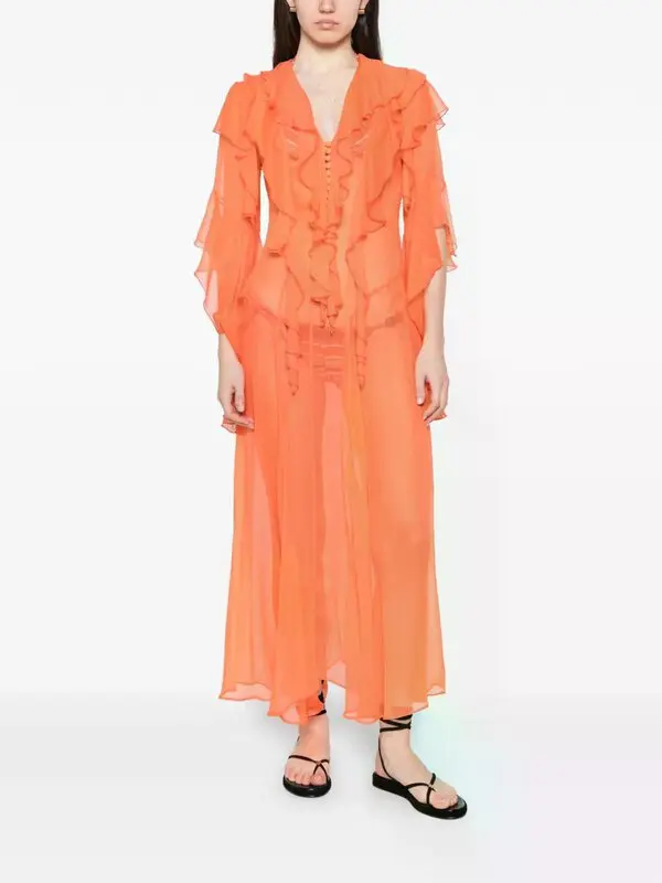 Erika Cavallini Ruffled Midi Dress