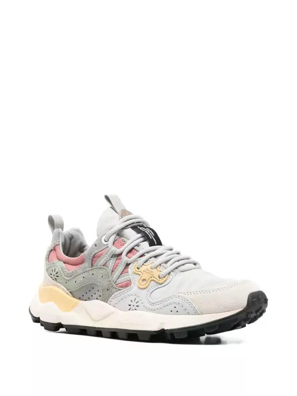 FLOWER MOUNTAIN Nubuck Leather Sneakers - Grey