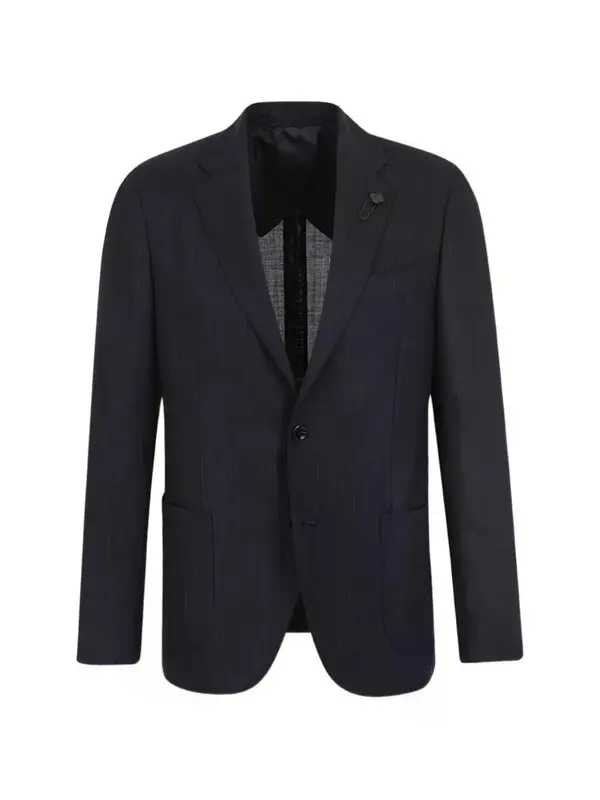 LARDINI Striped Two-piece Suit - Blue
