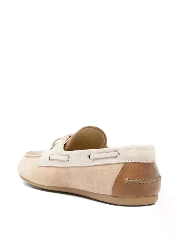 Miu Miu Leather Loafers - Neutrals