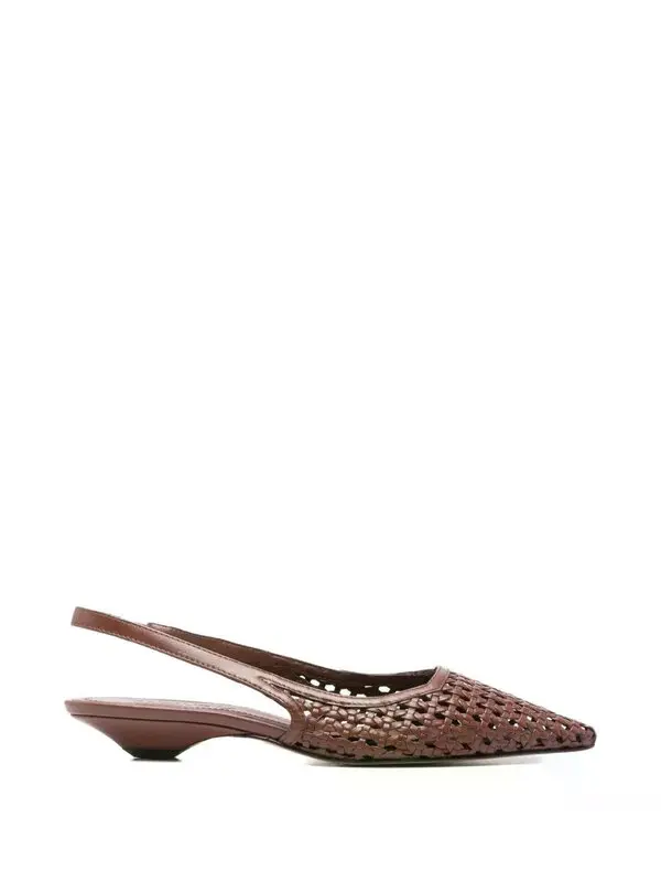 AUGUSTA Woven Harper Pumps - Brown