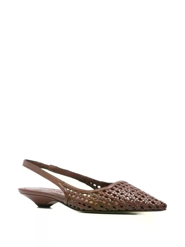 AUGUSTA Woven Harper Pumps - Brown