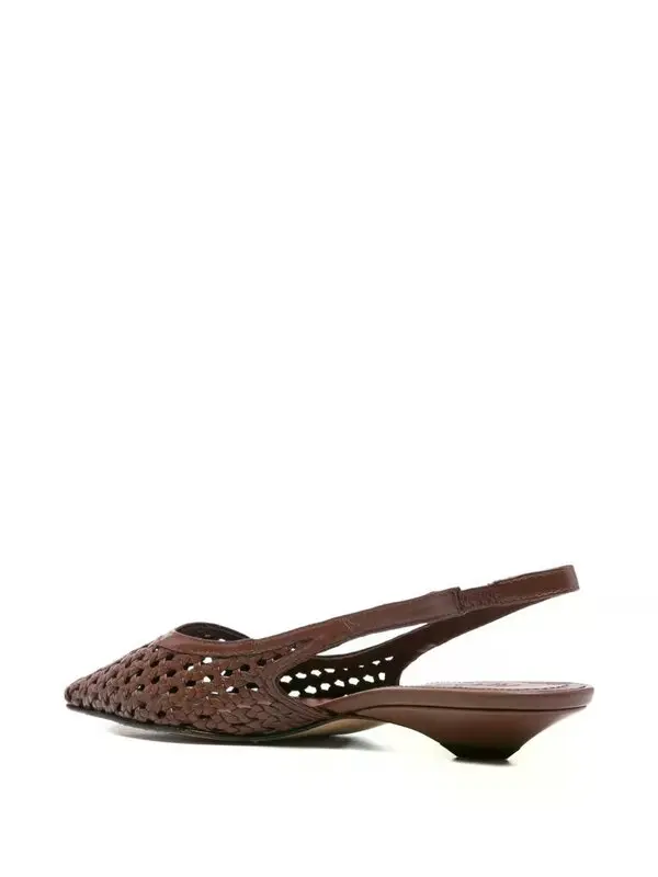 AUGUSTA Woven Harper Pumps - Brown