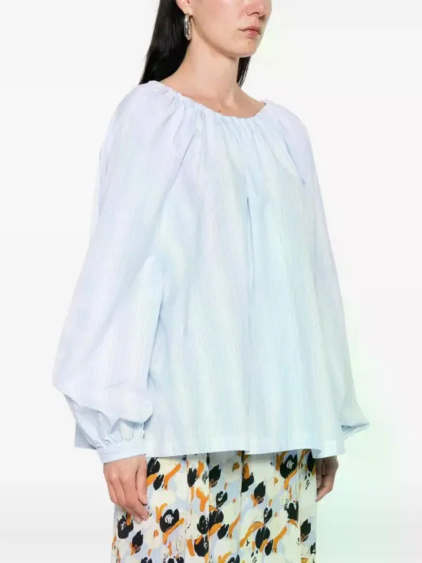 Marni Striped Long-sleeved Top - Blue
