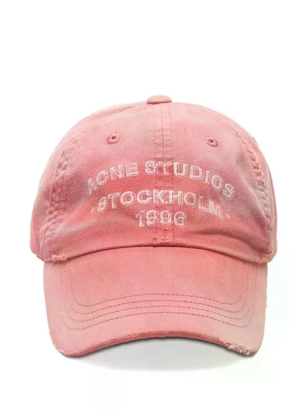 Acne Studios Logo Baseball Cap - Red