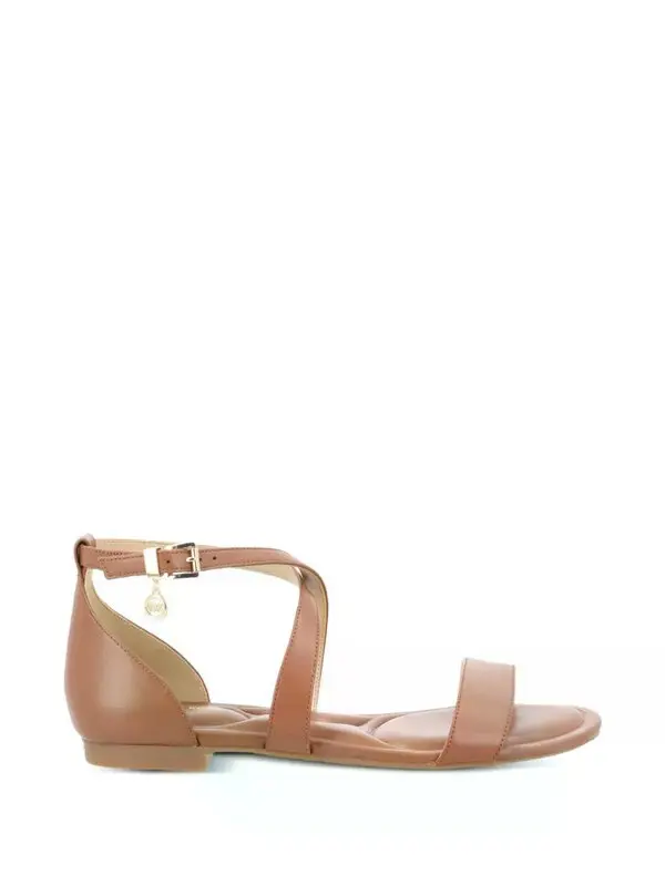 Michael Kors Crisscross Charm Detail Sandals - Brown