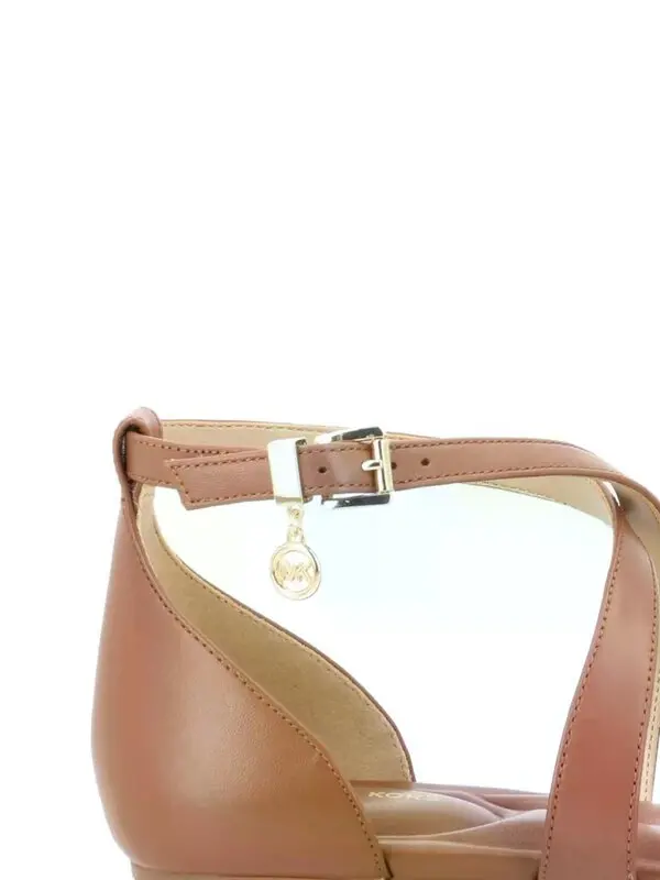 Michael Kors Crisscross Charm Detail Sandals - Brown