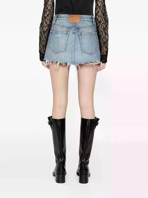 Alexander Wang Ripped Zip Shorts - Blue