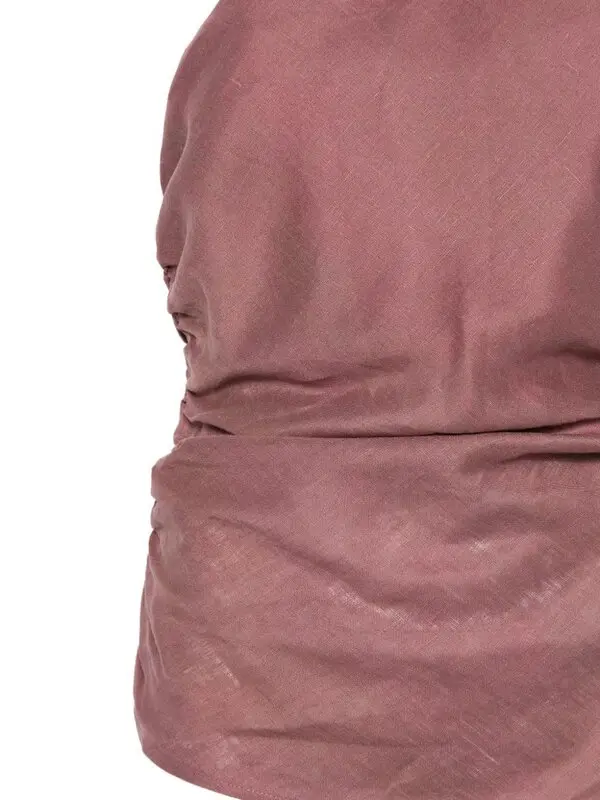 SEMICOUTURE Draped Halterneck Top - Pink