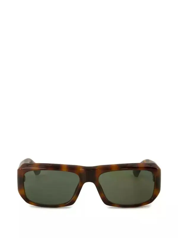 Saint Laurent Sl869 Rectangle-frame Sunglasses - Brown