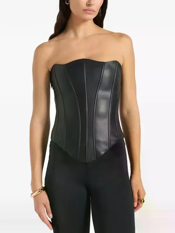 Manière De Voir Scarlett Lace-up Corset - Black