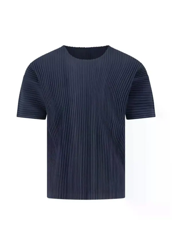 Issey Miyake Pleated T-shirt - Blue