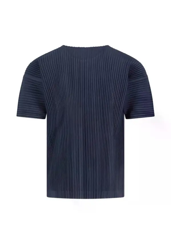 Issey Miyake Pleated T-shirt - Blue