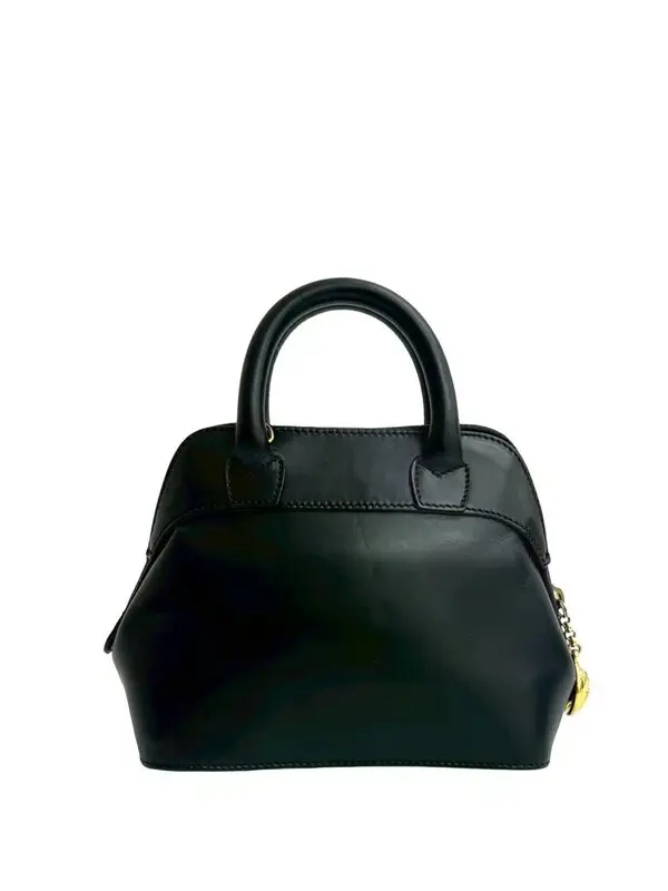 FERRAGAMO Mini Studded Leather Satchel - Black