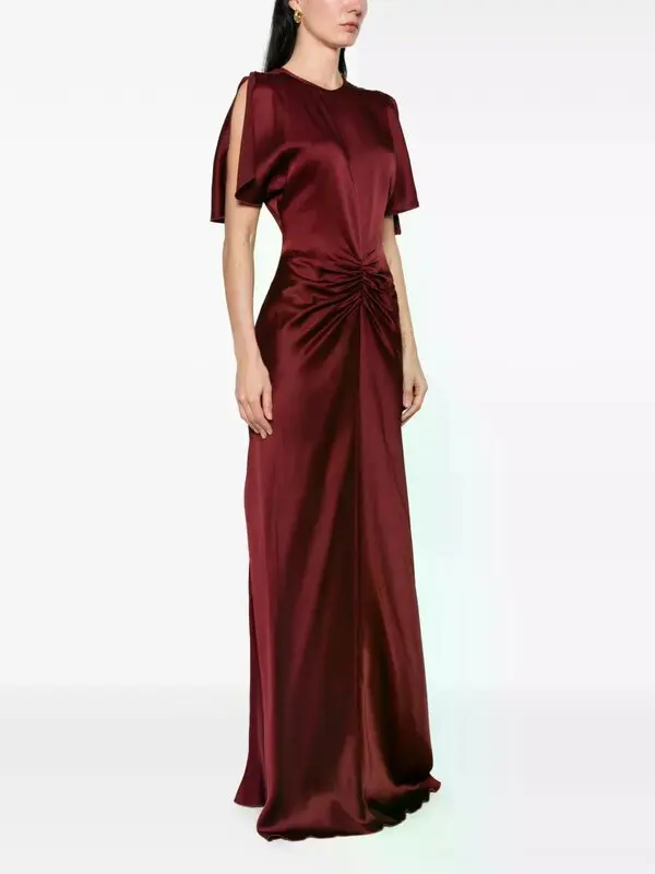 Victoria Beckham Gathered Maxi Dress - Red