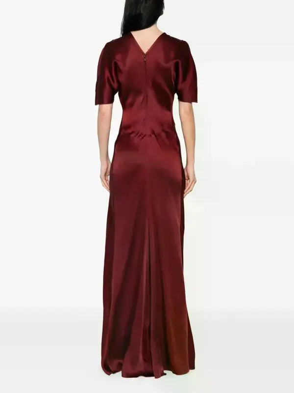 Victoria Beckham Gathered Maxi Dress - Red