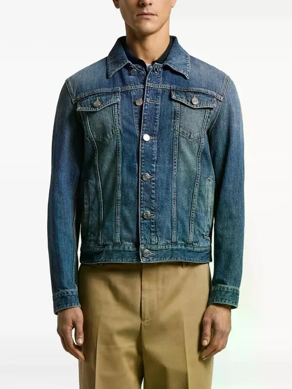 Peserico Buttoned Denim Trucker Jacket