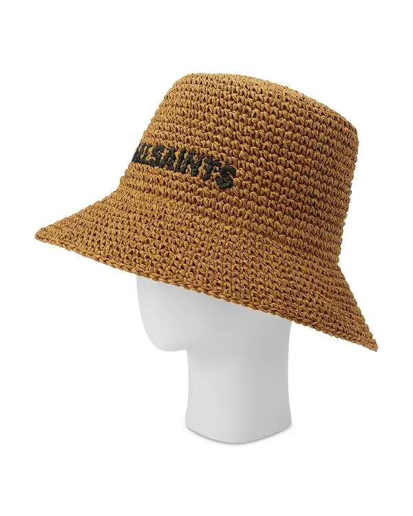 ALLSAINTS Colligiate Straw Bucket Hat