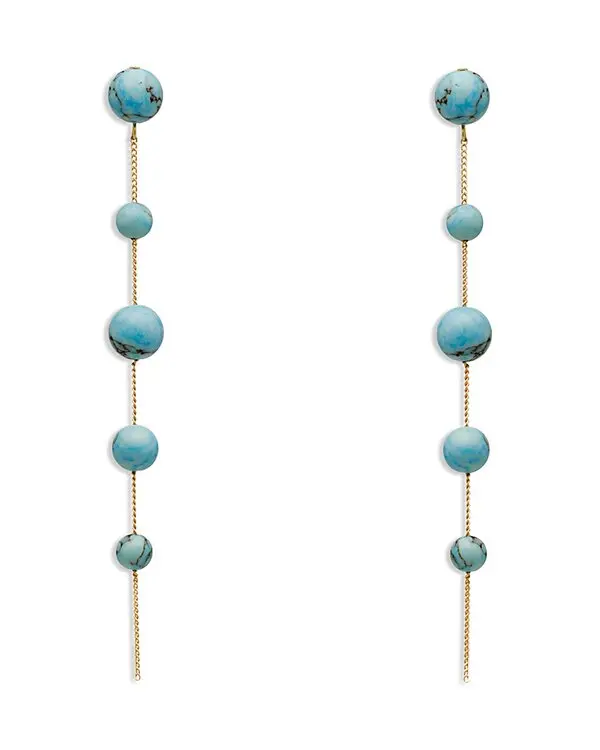 Cult Gaia Atum Turquoise Dangle Earrings - Ibiza Turquoise