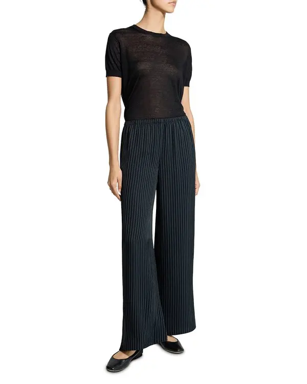 Theory Straight Leg Pull On Pants - Black Multi