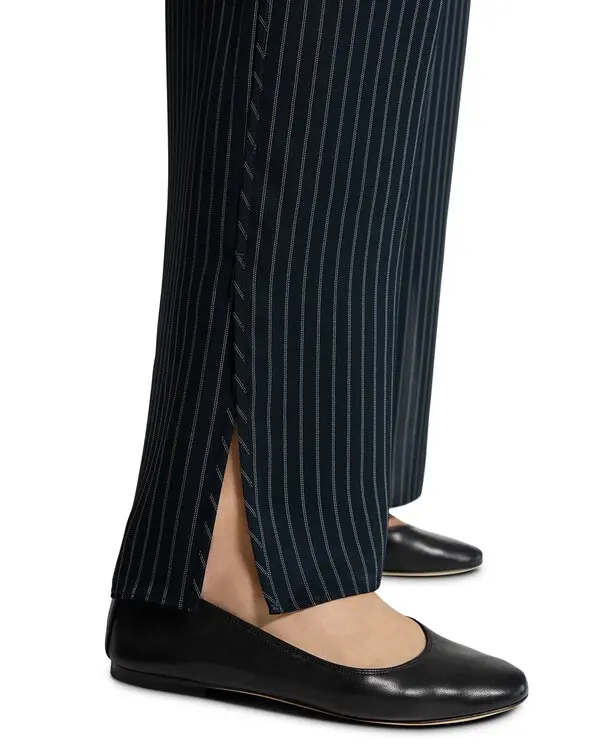 Theory Straight Leg Pull On Pants - Black Multi