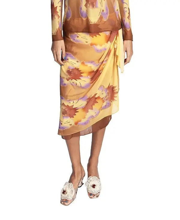 Anna Sui Sunburst Sarong Skirt - Sunset Multi