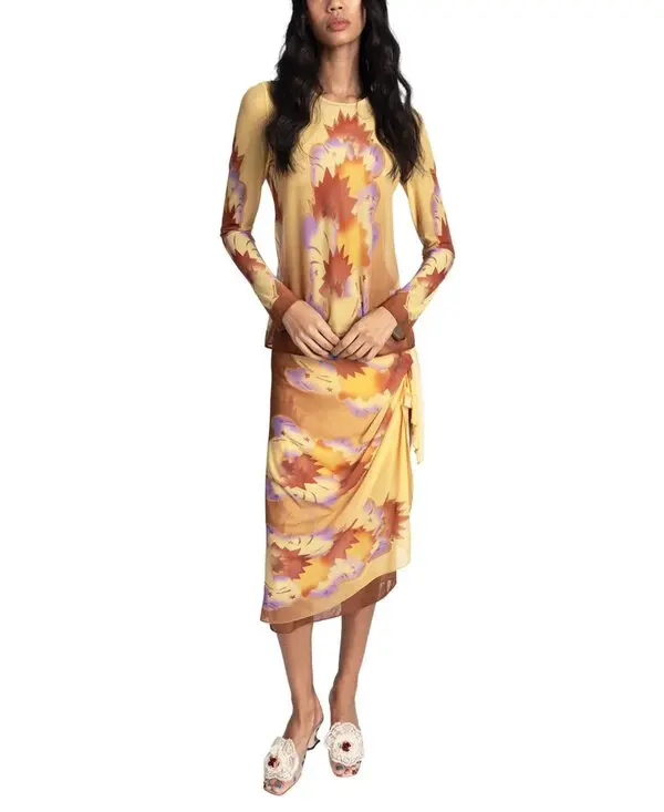 Anna Sui Sunburst Sarong Skirt