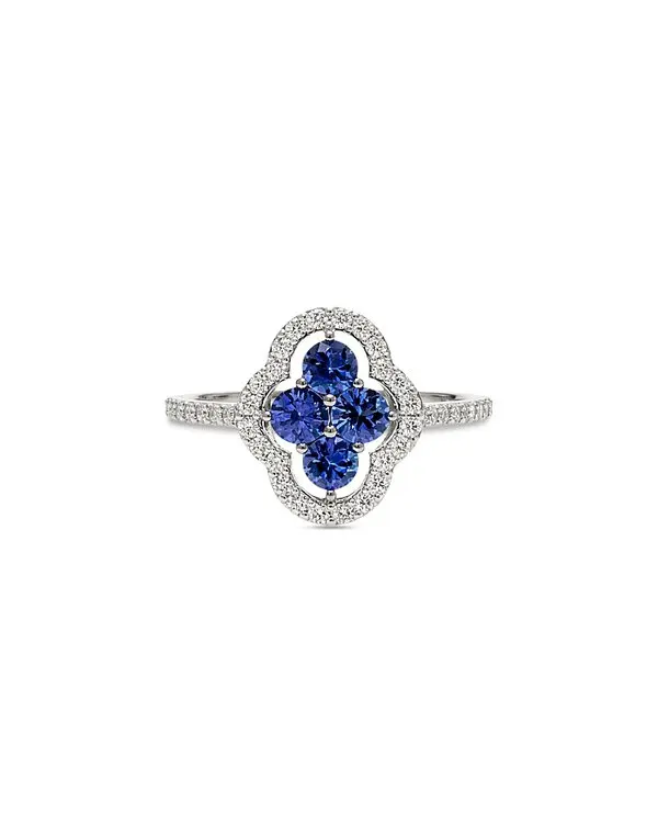 Piranesi 18k White Gold Sapphire And Diamond Ring - Blue/white