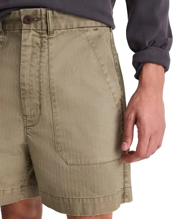Madewell 6 Herringbone Shorts - Fatigue