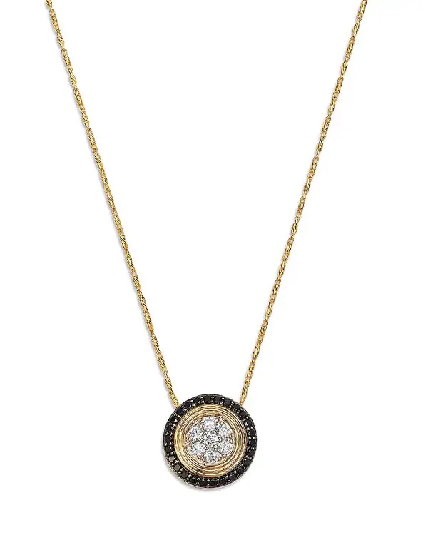 Bloomingdale'S 14k Yellow Diamond Halo Pendant Necklace - Gold