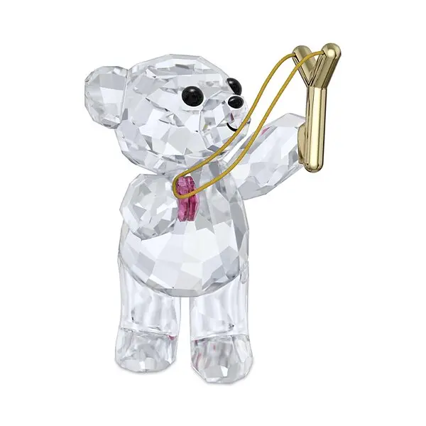 SWAROVSKI Kris Bear Crystal Figurine With Slingshot Motif - White