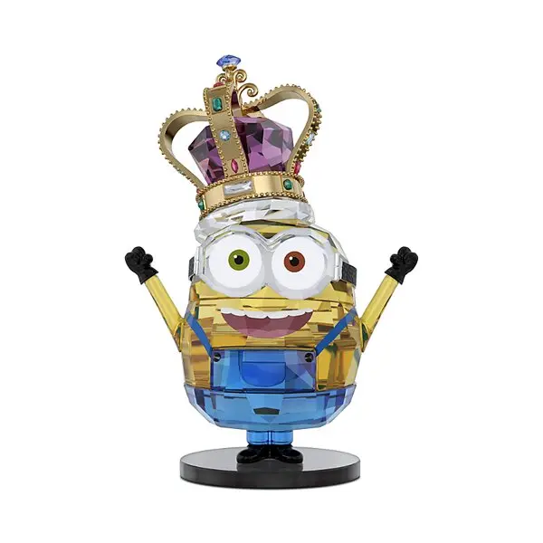 SWAROVSKI Minions Collection King Bob Crystal Figurine - No Color