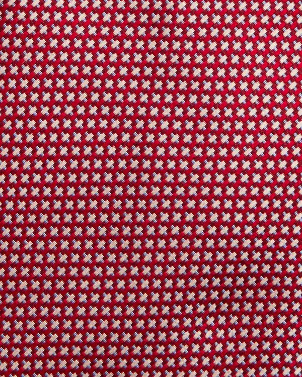 David Donahue Micro Jacquard Silk Tie - Red